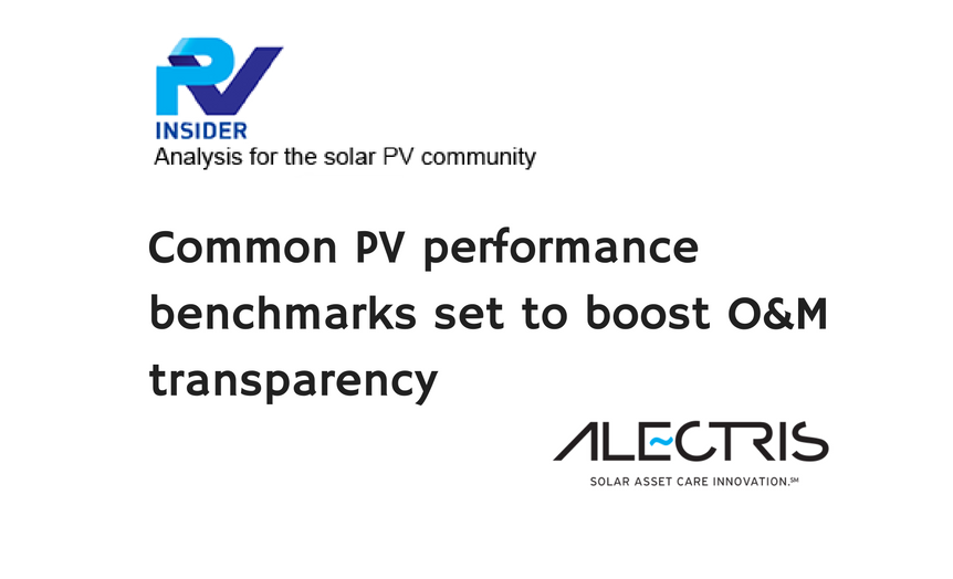 Common PV performance benchmarks set to boost O&M transparency - Alectris